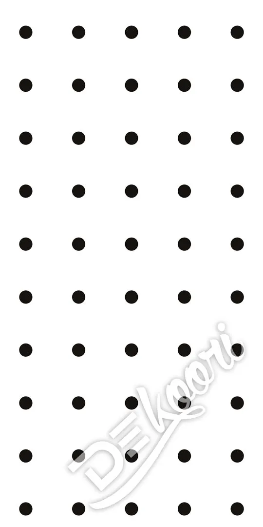 White and black 5 cm dots - square spacing wallpaper