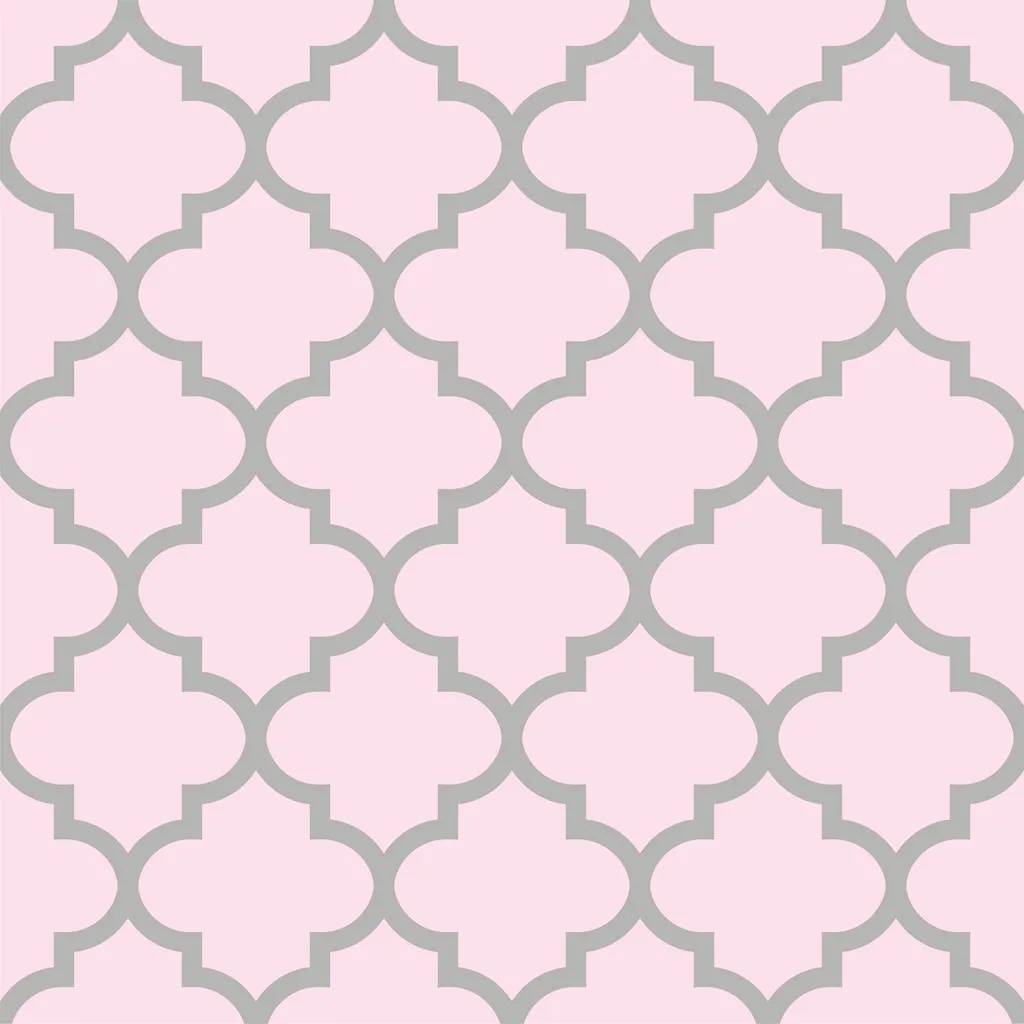 Pink Quatrefoil Wallpaper